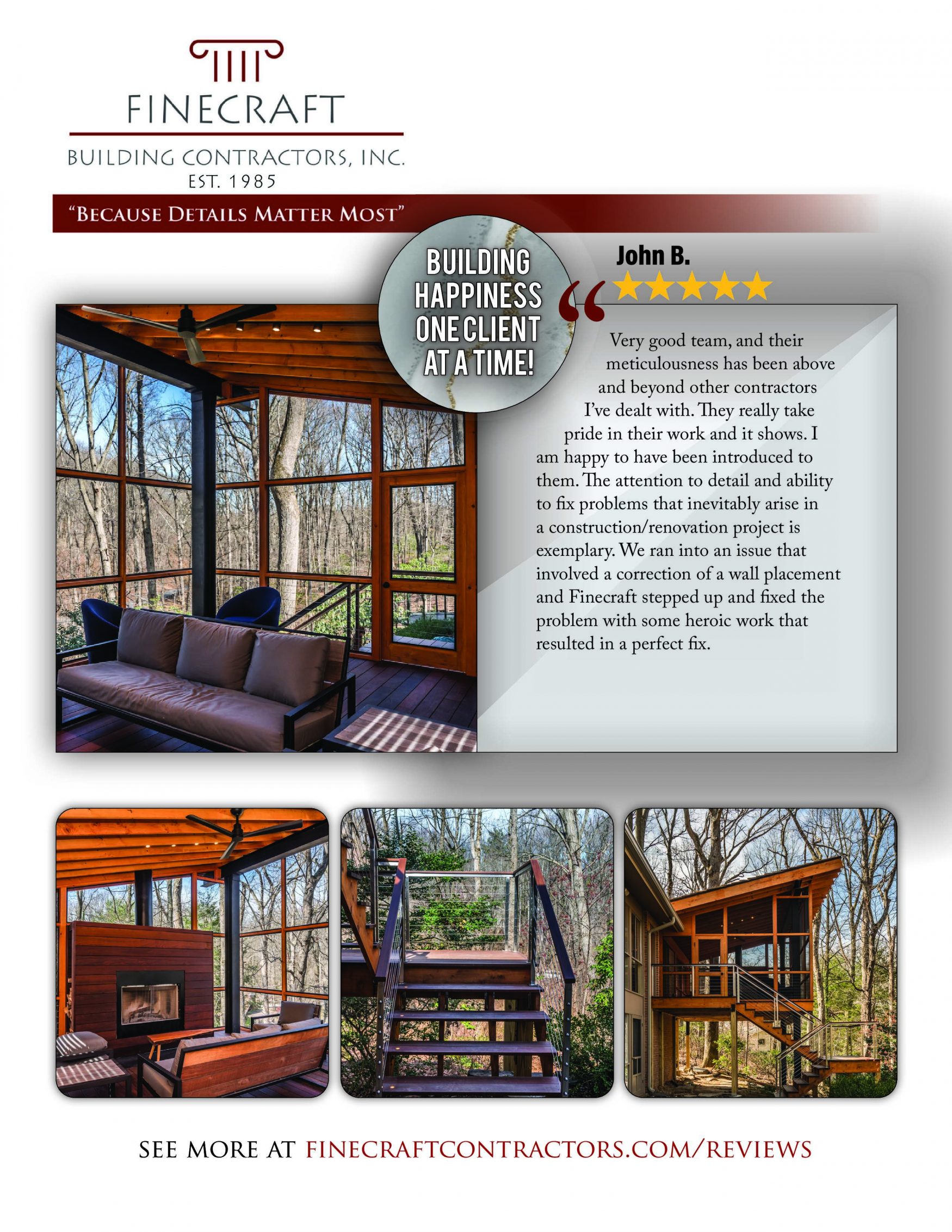 Building Happiness: John B. – Blog – FineCraft Contractors